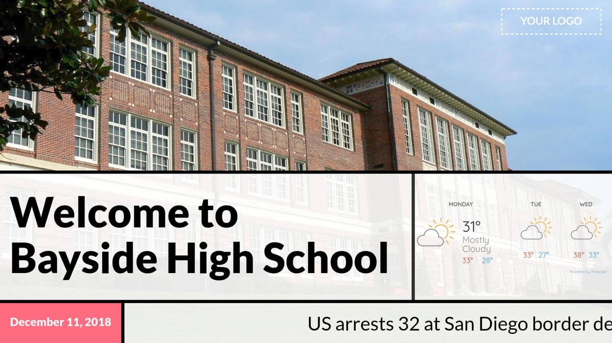 21 Free Digital Signage Templates for Schools | Rise Vision