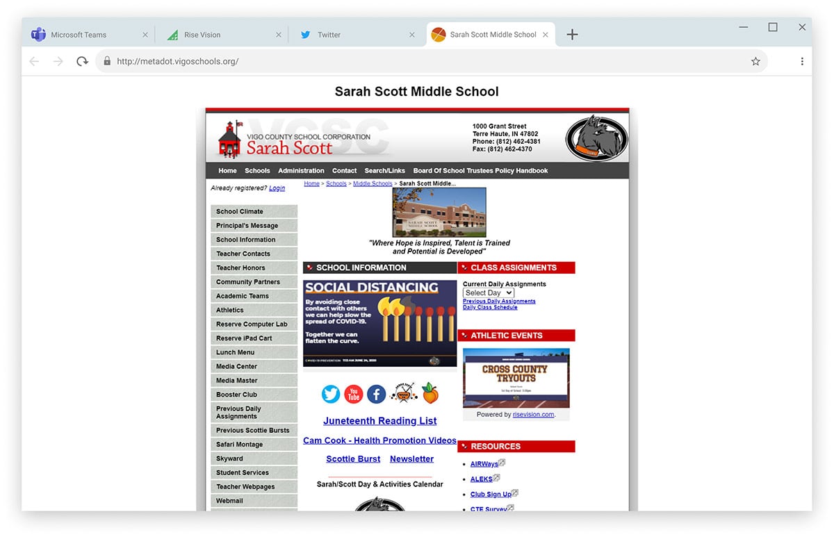 Case Study: Sarah Scott Middle School Goes Live with Digital Signage
