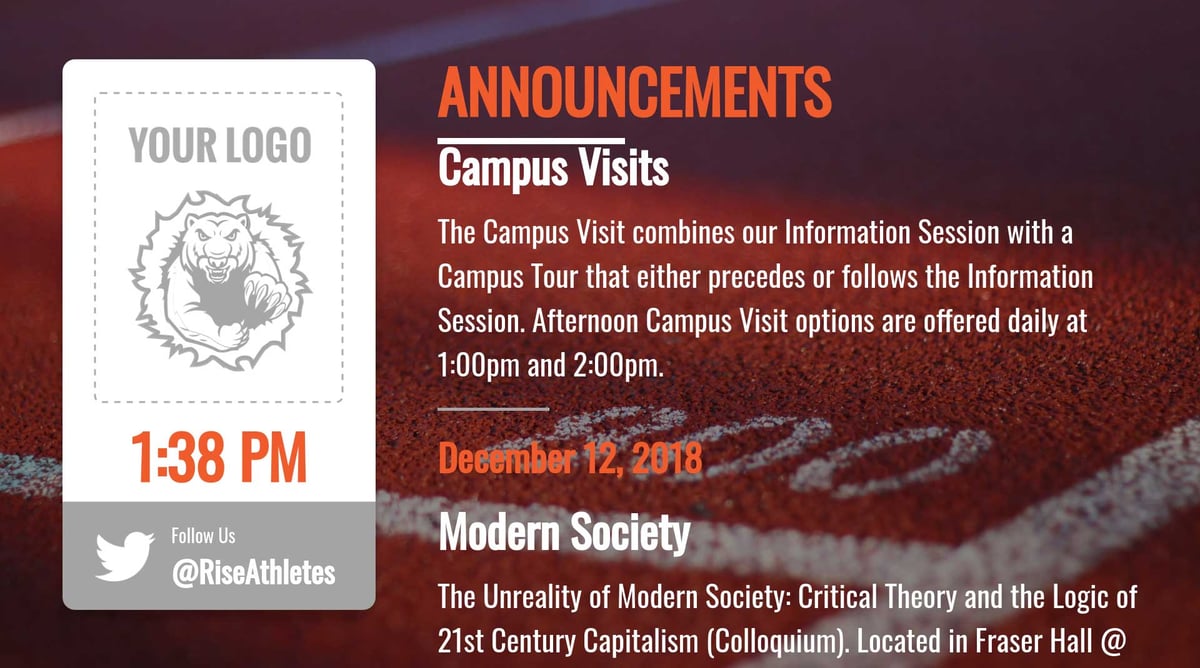 21 Free Digital Signage Templates for Schools | Rise Vision