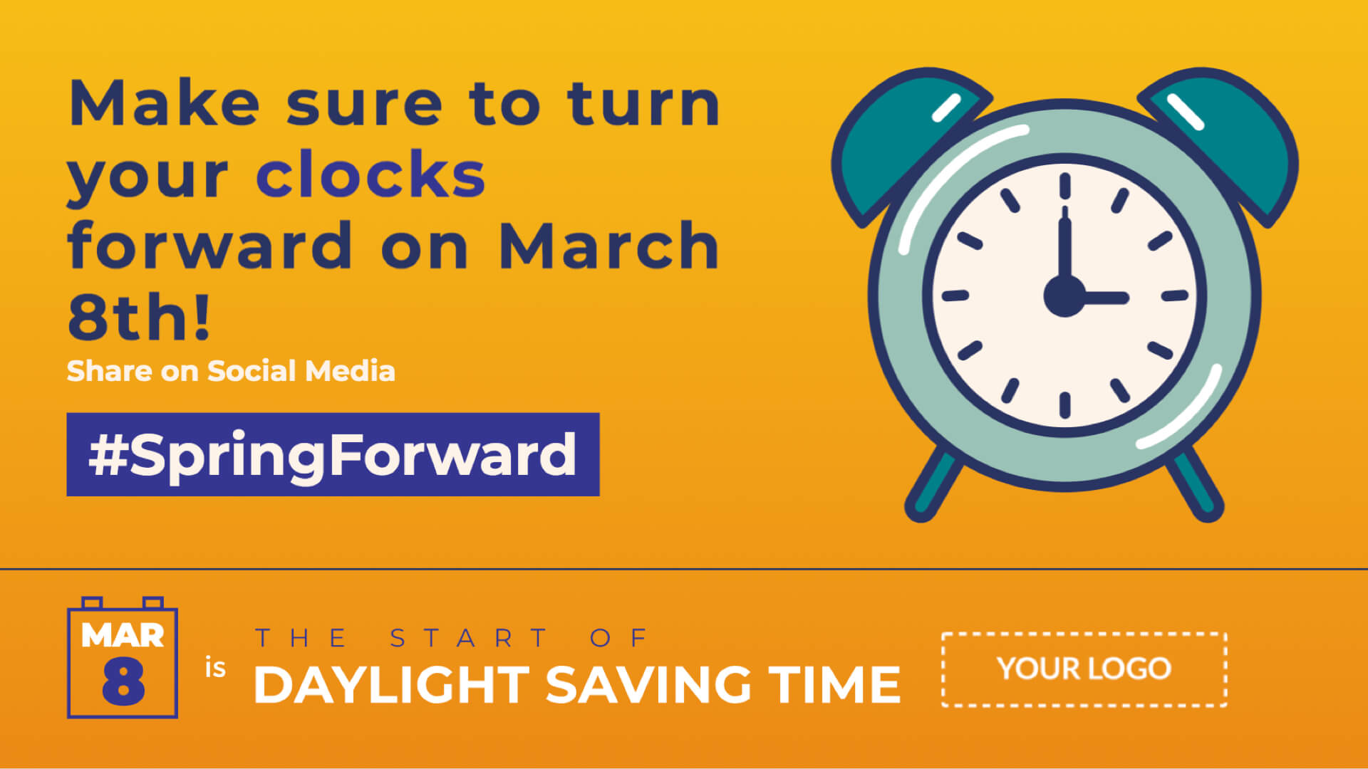 Daylight Saving Time Starts - Digital Signage Template | Rise Vision Daylight Saving Time Starts - Digital Signage Template | Rise Vision